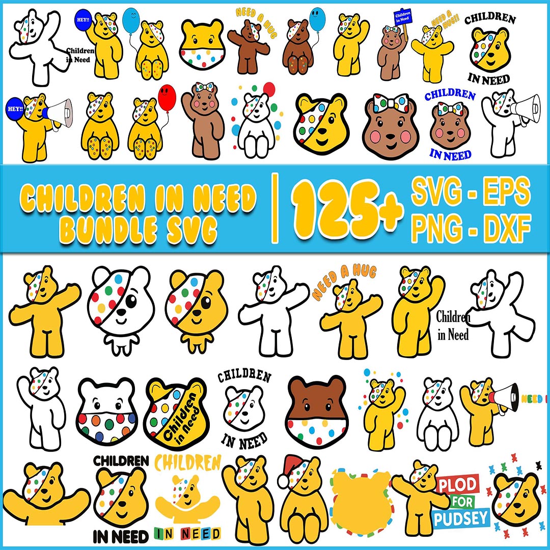 127 Children in Need Svg Bundle, Children in Need Svg Png, P - Inspire ...
