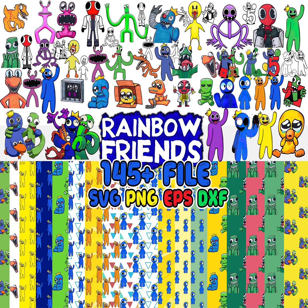 145 Rainbow friends SVG, Rainbow friends PNG, Sublimation, T | Inspire ...