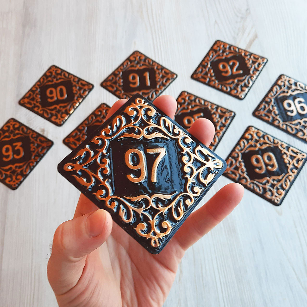 Address number sign 97 - rhomb apartment door number plate v | Inspire ...