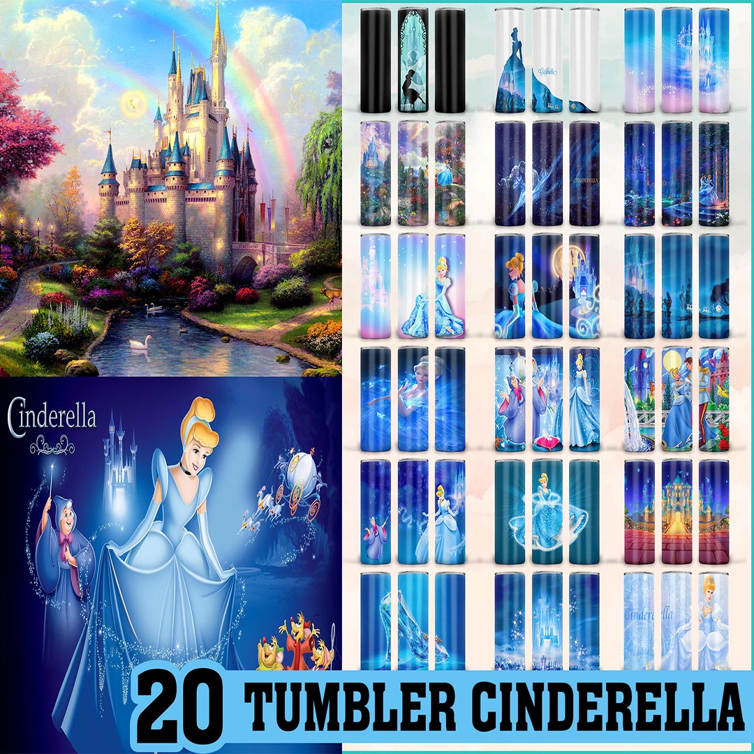 Cinderella Tumbler, Cinderella PNG, Tumbler design, Digital - Inspire ...