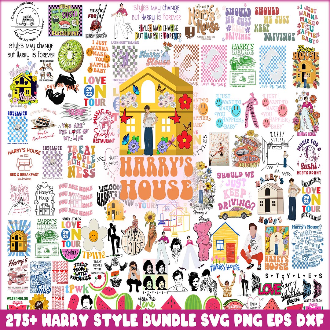 Harrys House bundle svg png eps dxf, Harry Style Design, SVG | Inspire ...