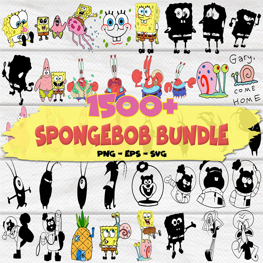 1500 SpongeBob SVG,Layered Files,Cricut Svg Files,svg bundl | Inspire ...