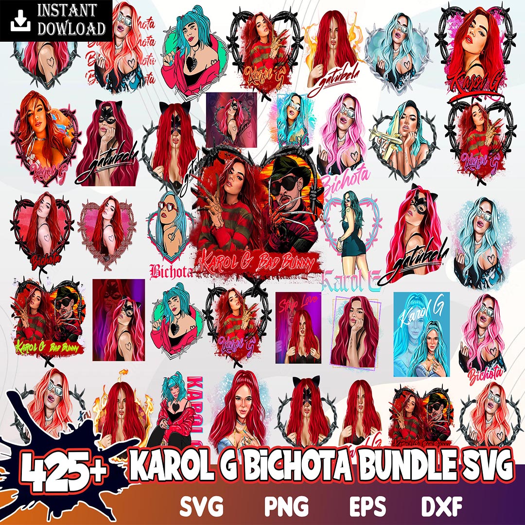 450 Karol G Svg, Karol G Sublimation, La Bichota png, Bichot | Inspire ...
