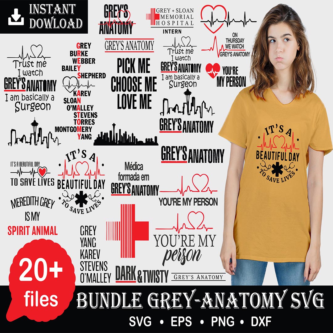Greys Anatomy SVG Mega Bundle, PNG, Grey Sloan Memorial, You | Inspire ...