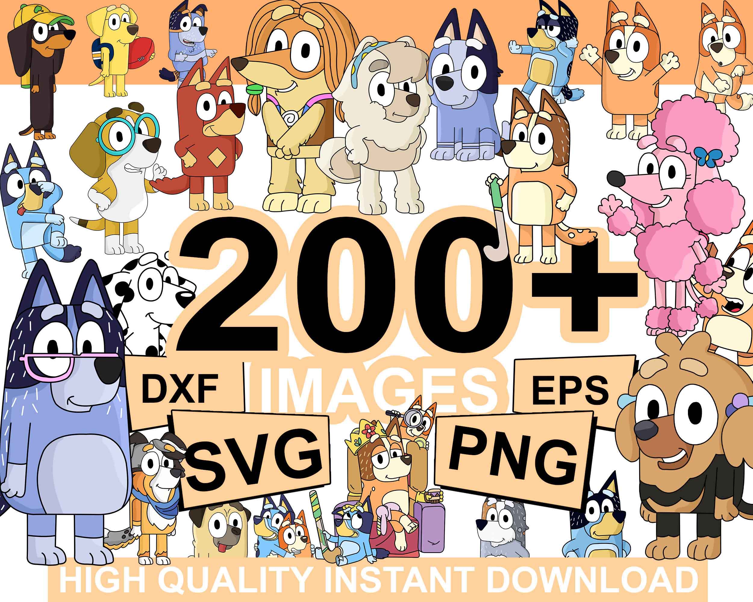 New Bluey svg, Bluey vector, bluey alphabeth, bluey cutfile, | Inspire ...