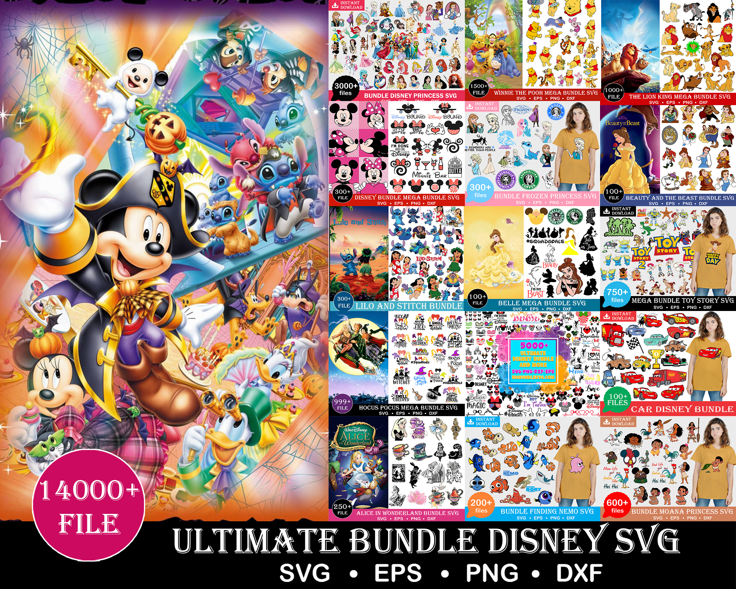 Ultimate Disney Bundle svg, Fun Disney bundle, Disney svg bu | Inspire ...