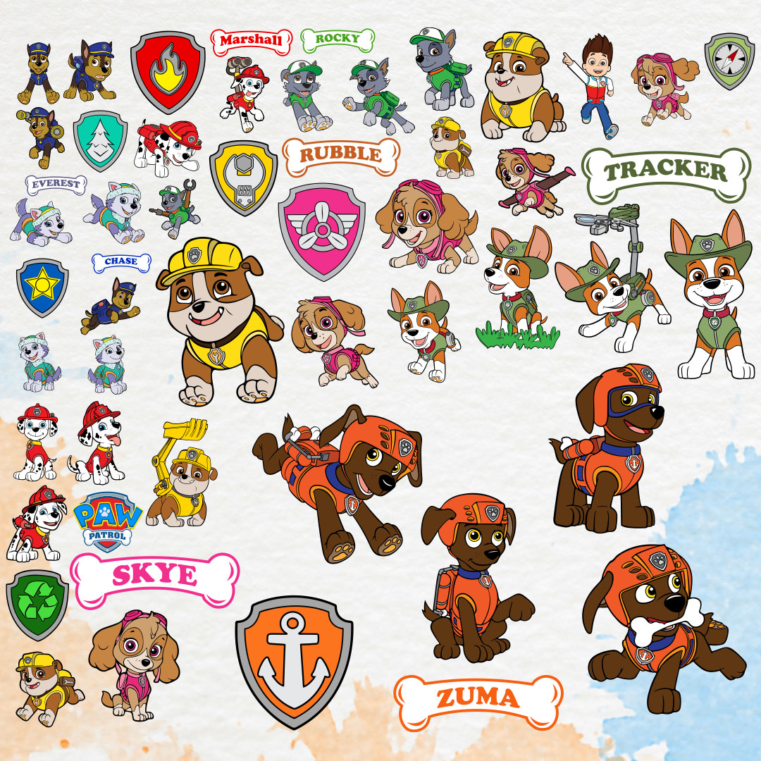 Pawpatrol Svg, Clipart Svg, Dog Patrol Svg, Patrol Bundle Svg, Dog ...