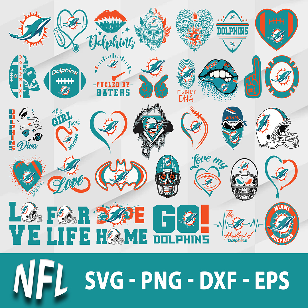Bundle Miami-Dolphins Svg, Miami-Dolphins Svg,NFL teams svg, | Inspire ...