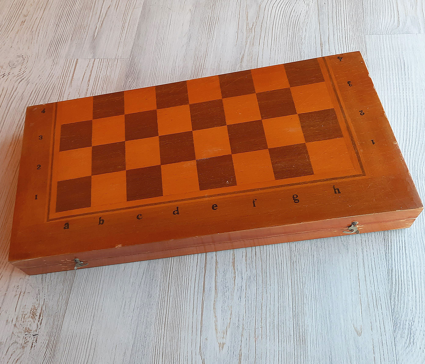 Soviet large wooden folding chess board only - 44 mm cell ol - Inspire ...