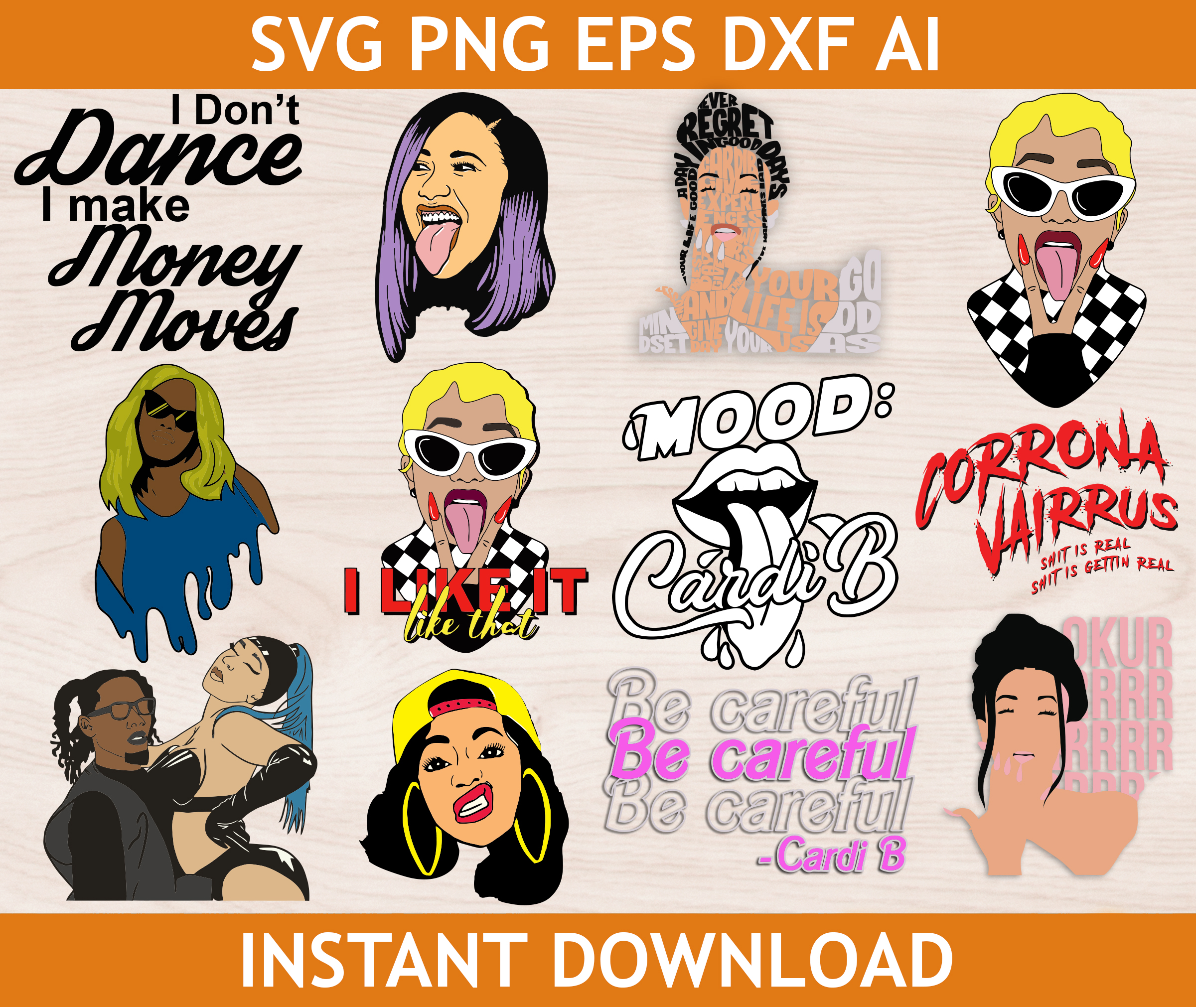 Cadri B svg, Cardi B cricut, Cardi B silhouette, Cardi B png | Inspire ...