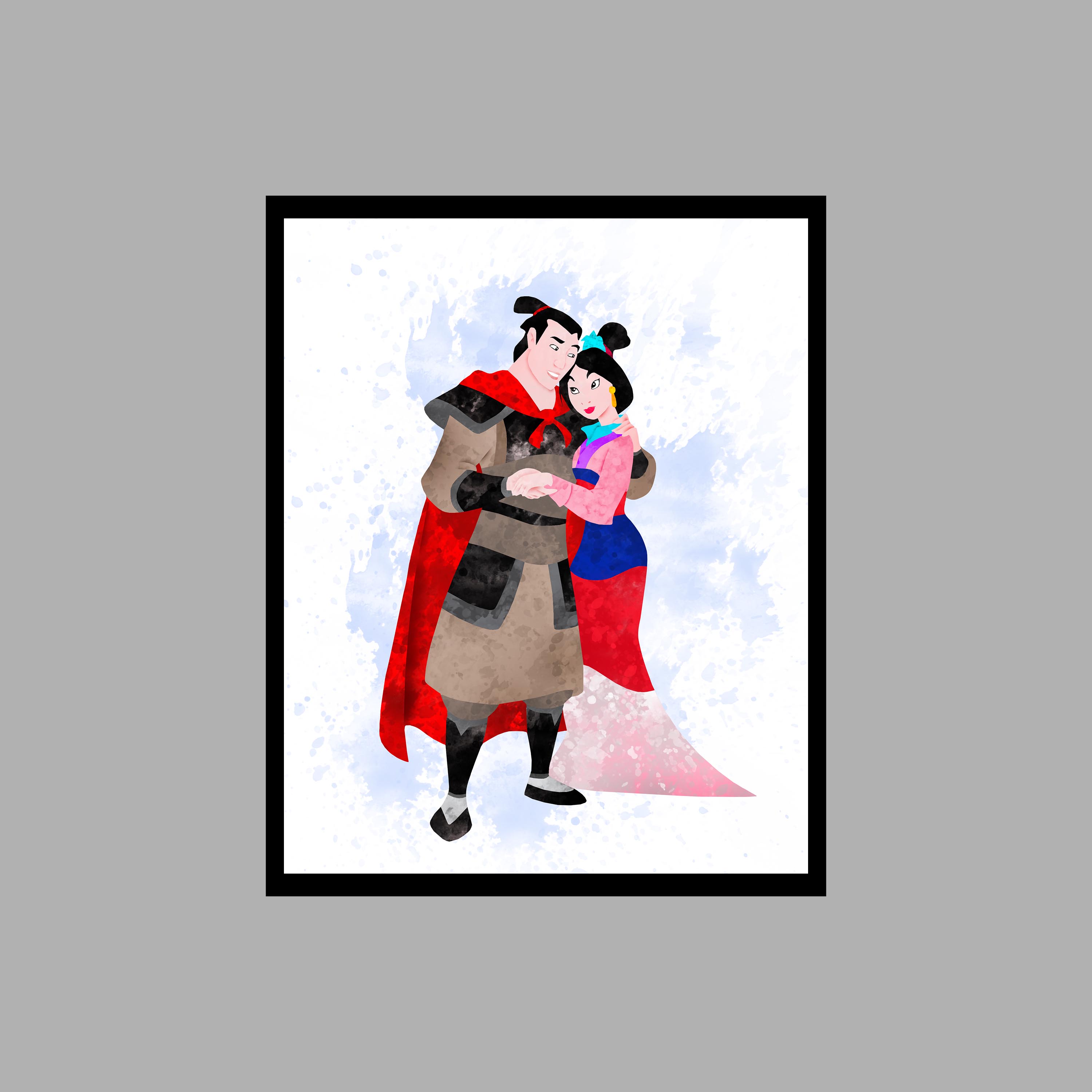 Mulan Disney Art Print Digital Files decor nursery room wate - Inspire ...