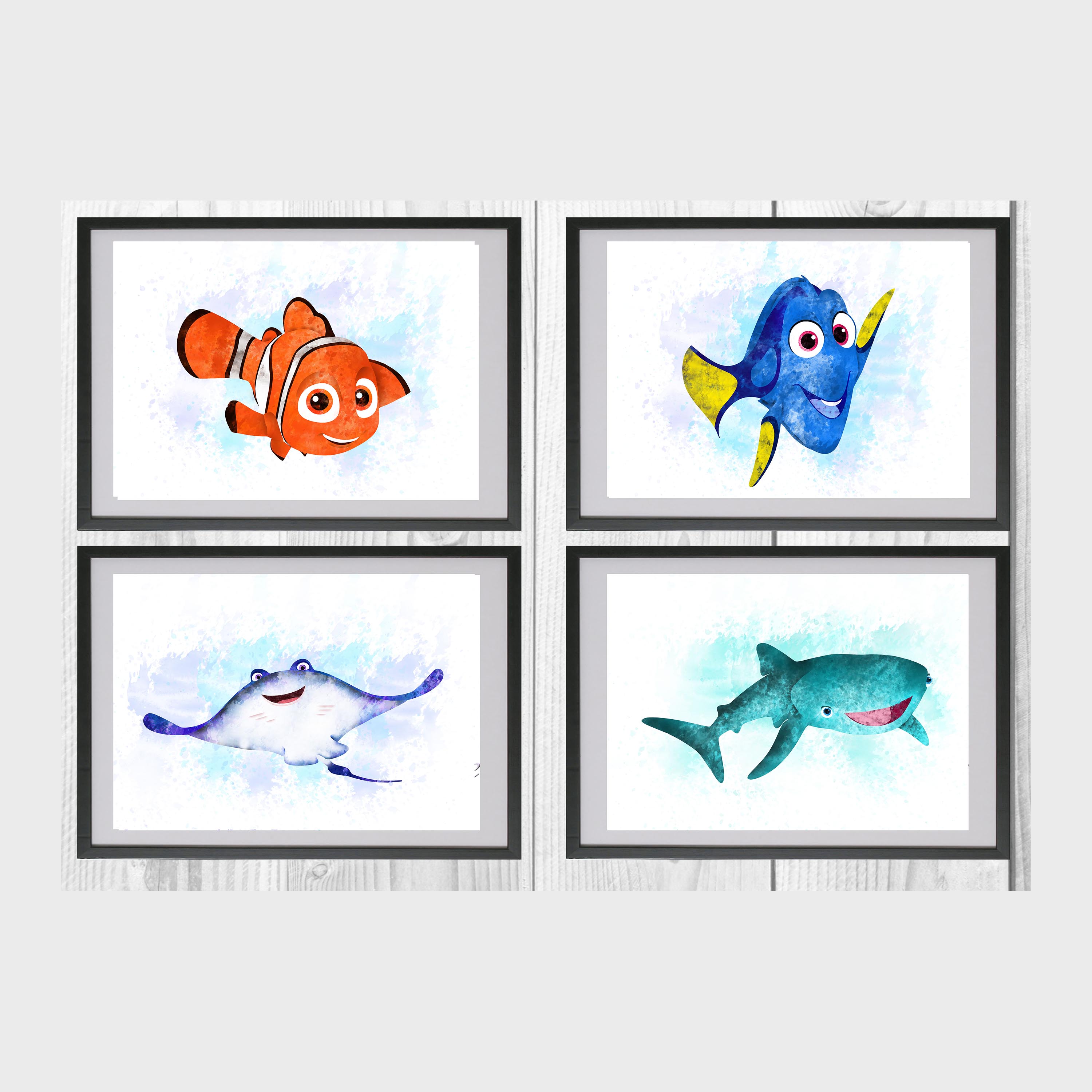 Finding Nemo Set Disney Art Print Digital Files decor nurser | Inspire ...