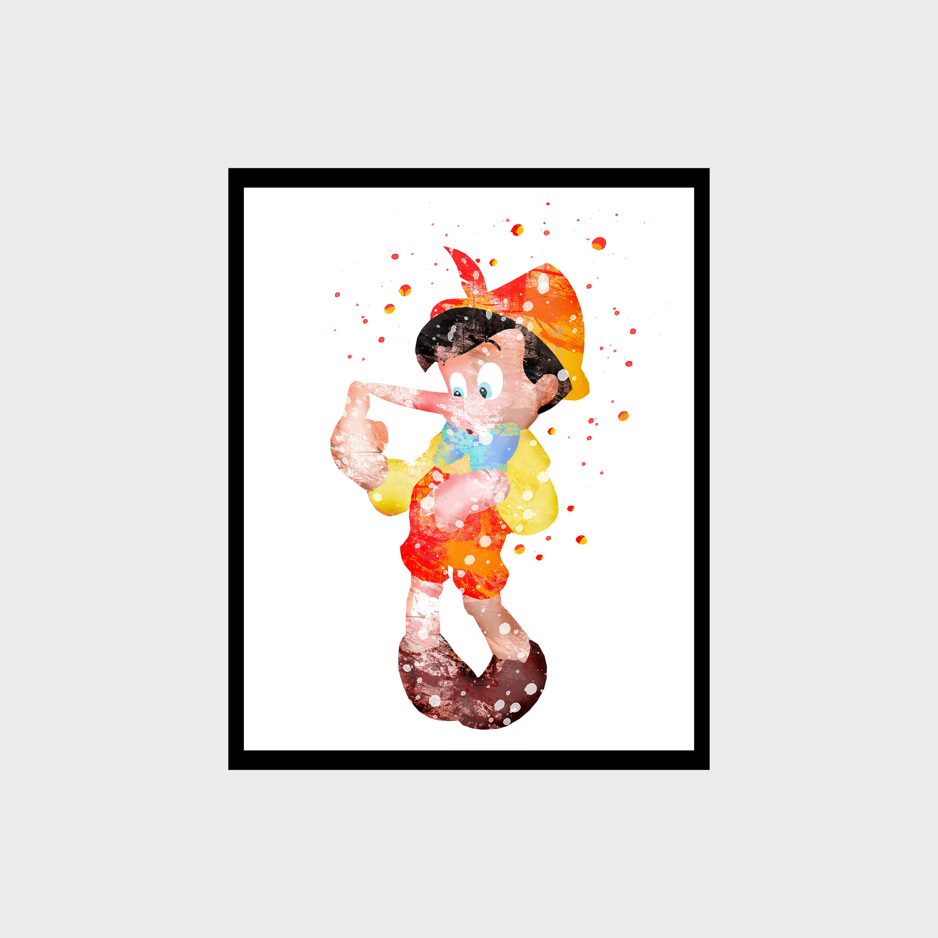 Pinocchio Disney Art Print Digital Files decor nursery room - Inspire ...