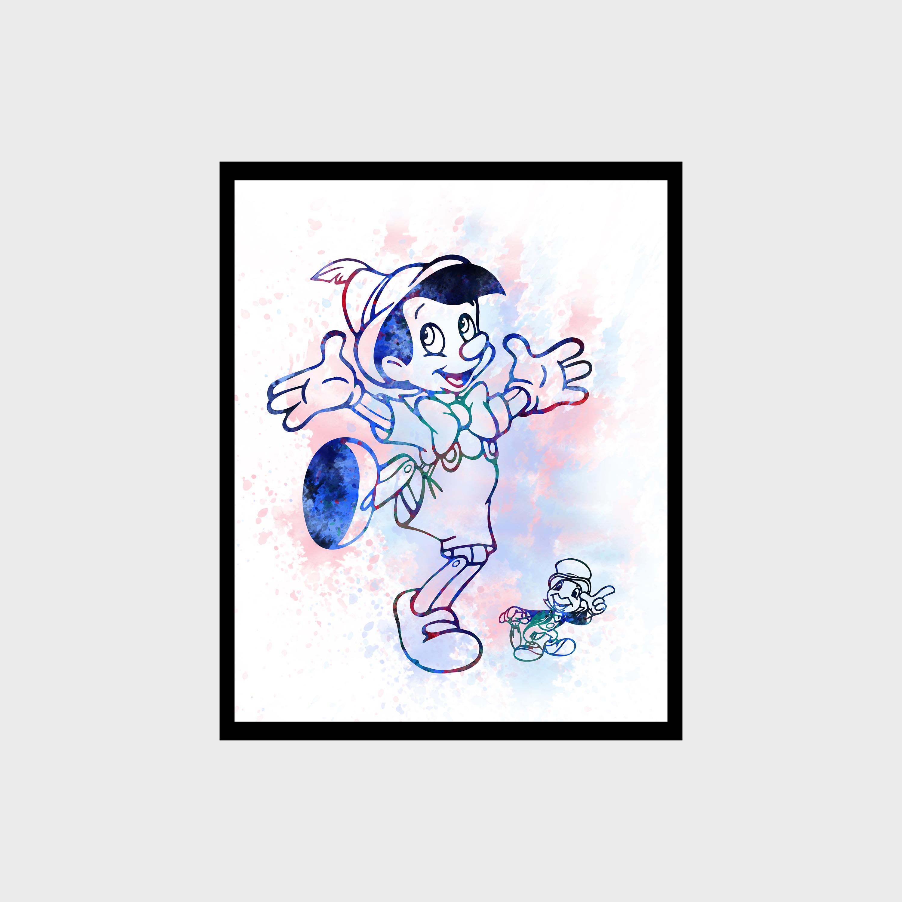 Pinocchio Disney Art Print Digital Files decor nursery room - Inspire ...