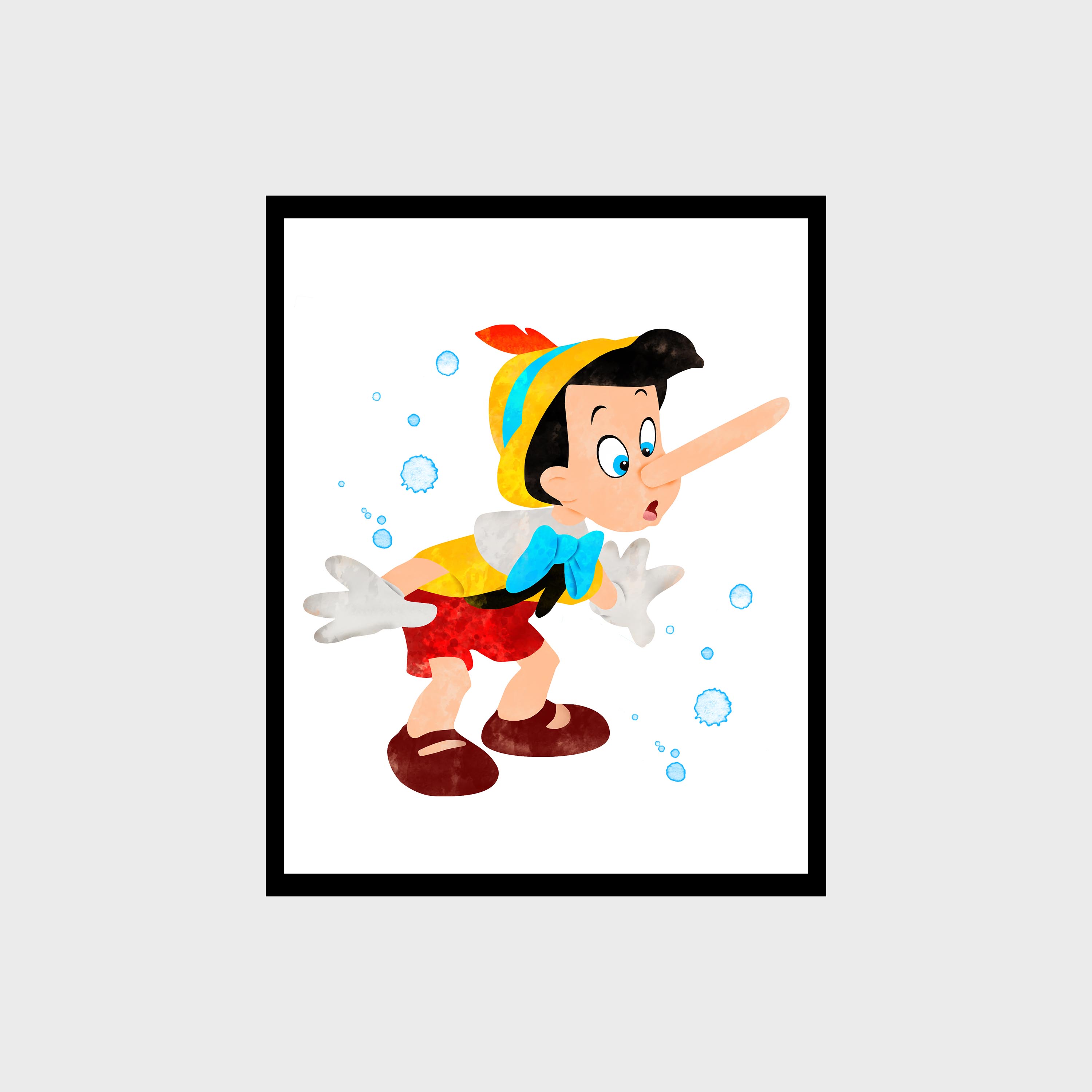 Pinocchio Disney Art Print Digital Files decor nursery room | Inspire ...