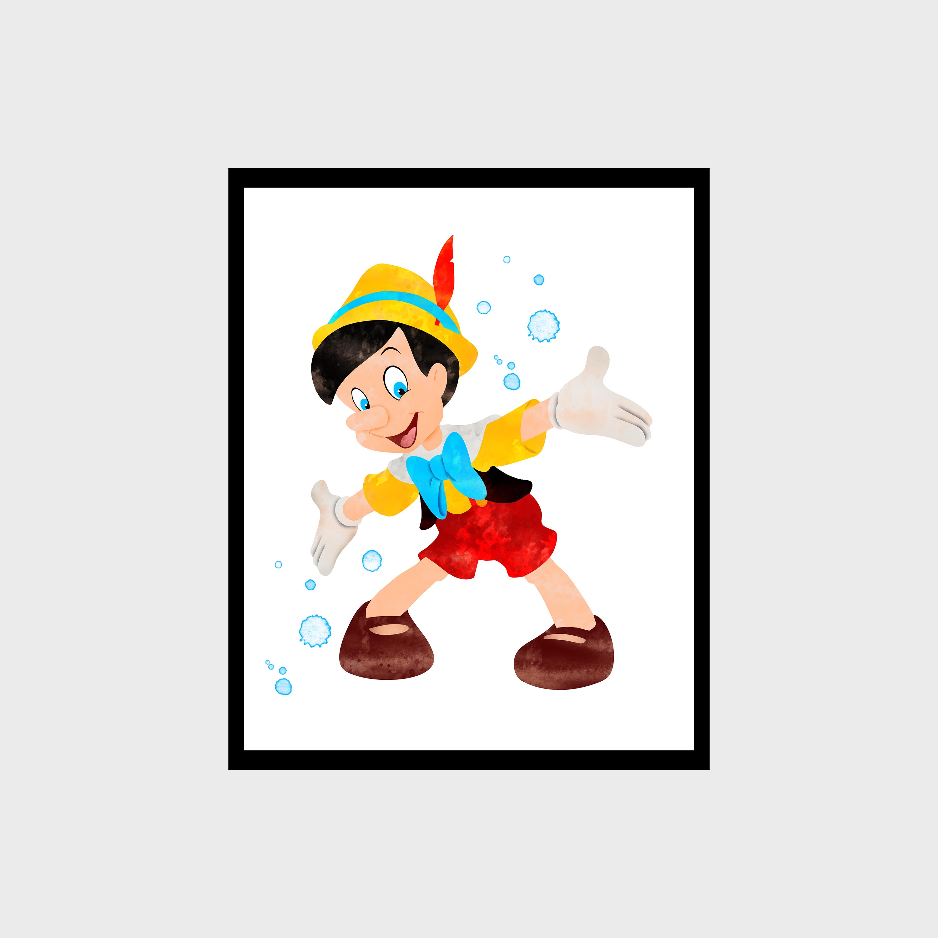 Pinocchio Disney Art Print Digital Files decor nursery room - Inspire ...