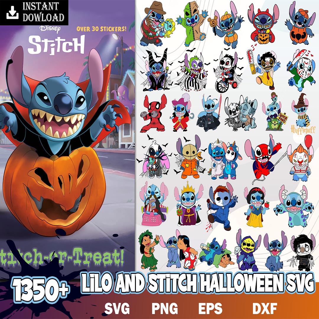 1350 Stitch Svg Bundle Layered Item, Clipart, Cricut, Digit - Inspire ...