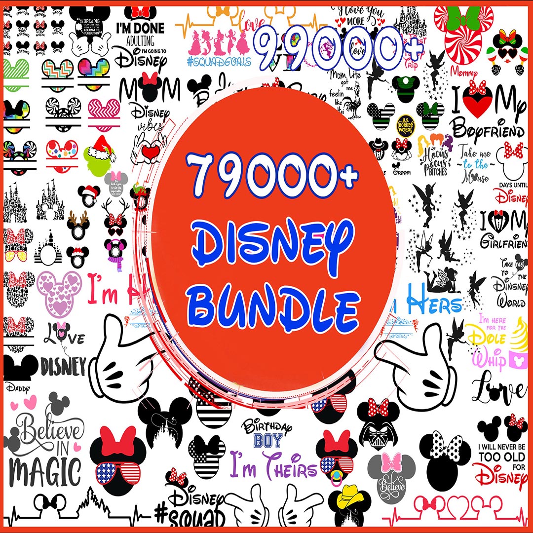 79k Disney Bundle Svg, disney svg, Png Dxf, Cricut, disney | Inspire Uplift