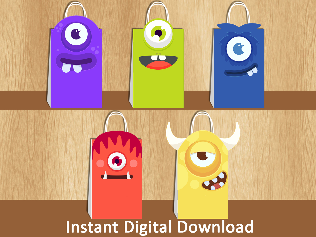 Monsters FAVOR BAGS, Monsters Birthday, Monsters Party Suppl | Inspire ...