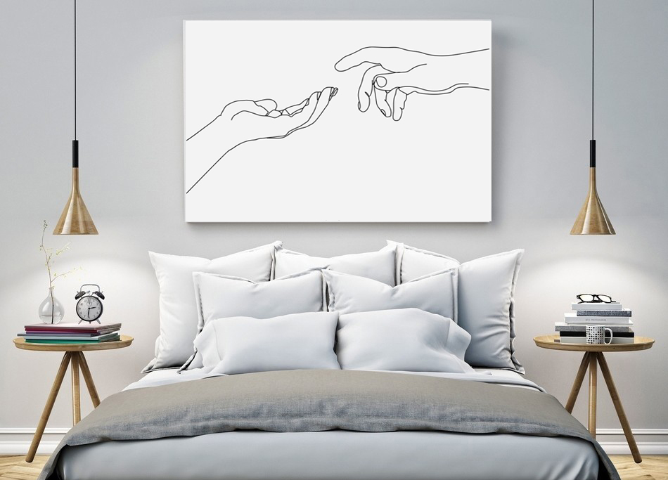 Hands Line Drawing Minimal Line Art Gesture Hands Horizontal | Inspire ...