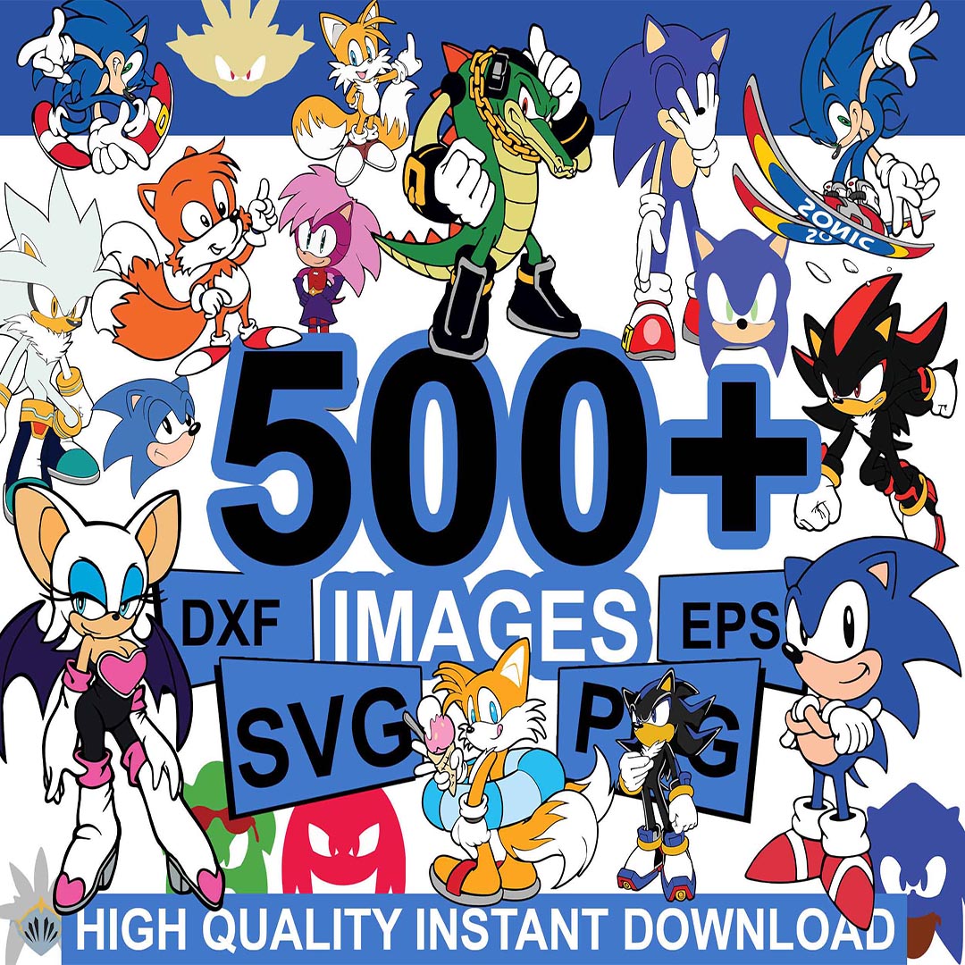 500 Sonic Svg Bundle, Svg Cricut, Svg Bundle, Sonic Svg, Png - Inspire ...