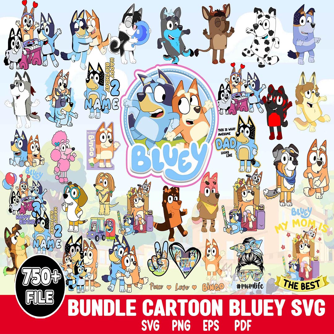 Bluey svg, Bluey vector, bluey alphabeth, bluey cutfile, blu - Inspire ...
