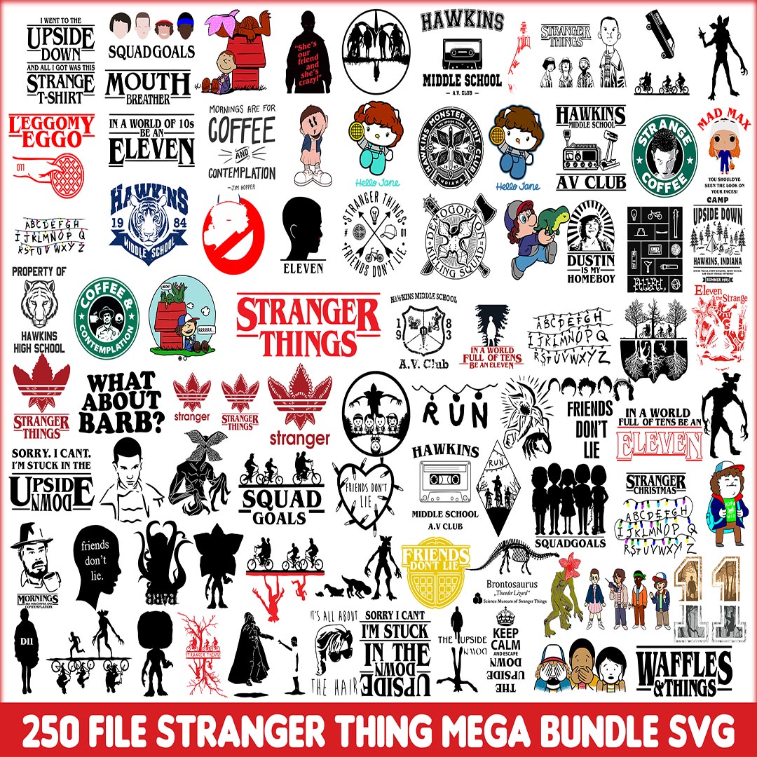 Stranger Things SVG Bundle, Stranger Things PNG Bundle, stra | Inspire ...