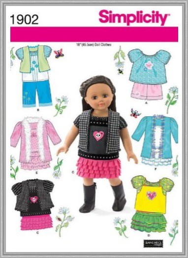 Digital - Vintage Simplicity 1902 Dolls 18" Sewing Pattern - | Inspire ...