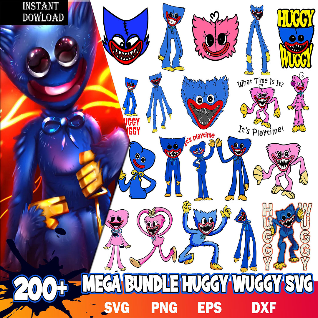 200 Bundle Huggy Wuggy Svg Kissy Missy Svg Poppy Playtime Inspire