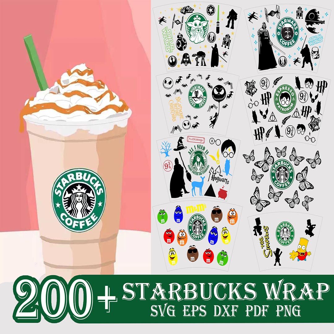 200 Starbucks Wrap SVG, starbuck svg, png, eps, dxf, Instant - Inspire ...