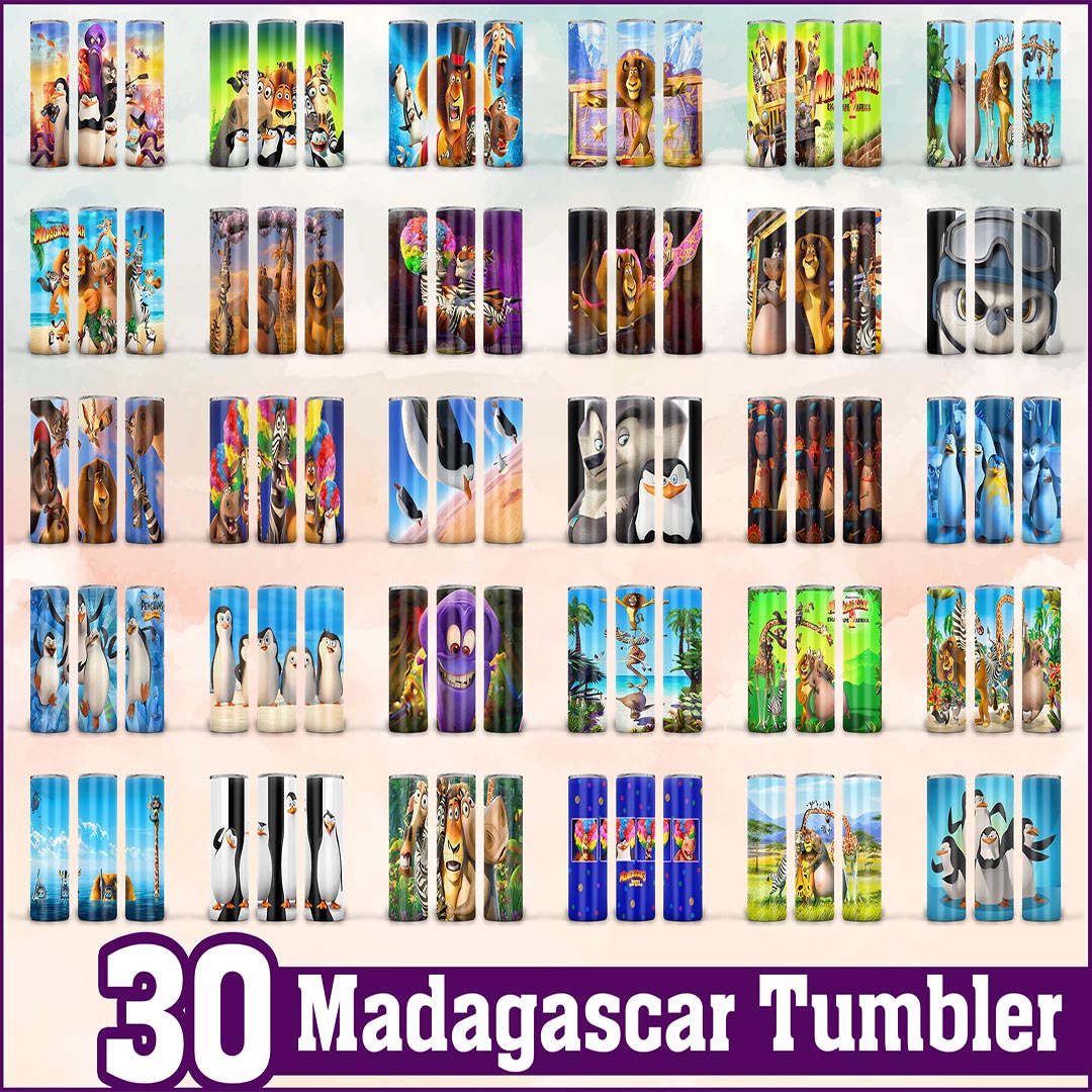 Madagascar Tumbler, Madagascar PNG, Tumbler design, Digital | Inspire ...