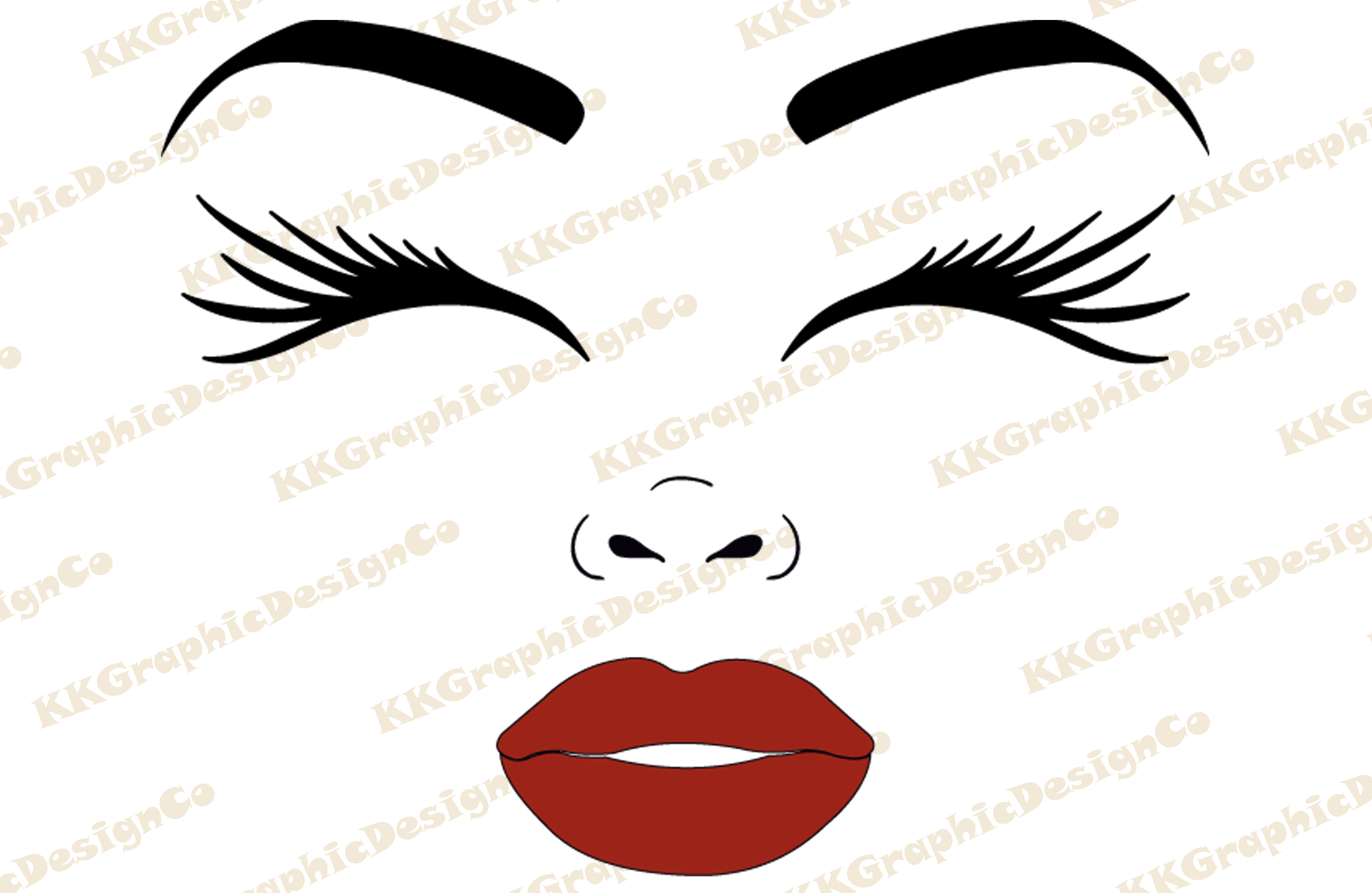 Woman face svg Eyelashes svg Lips svg Makeup svg Lashes svg | Inspire ...