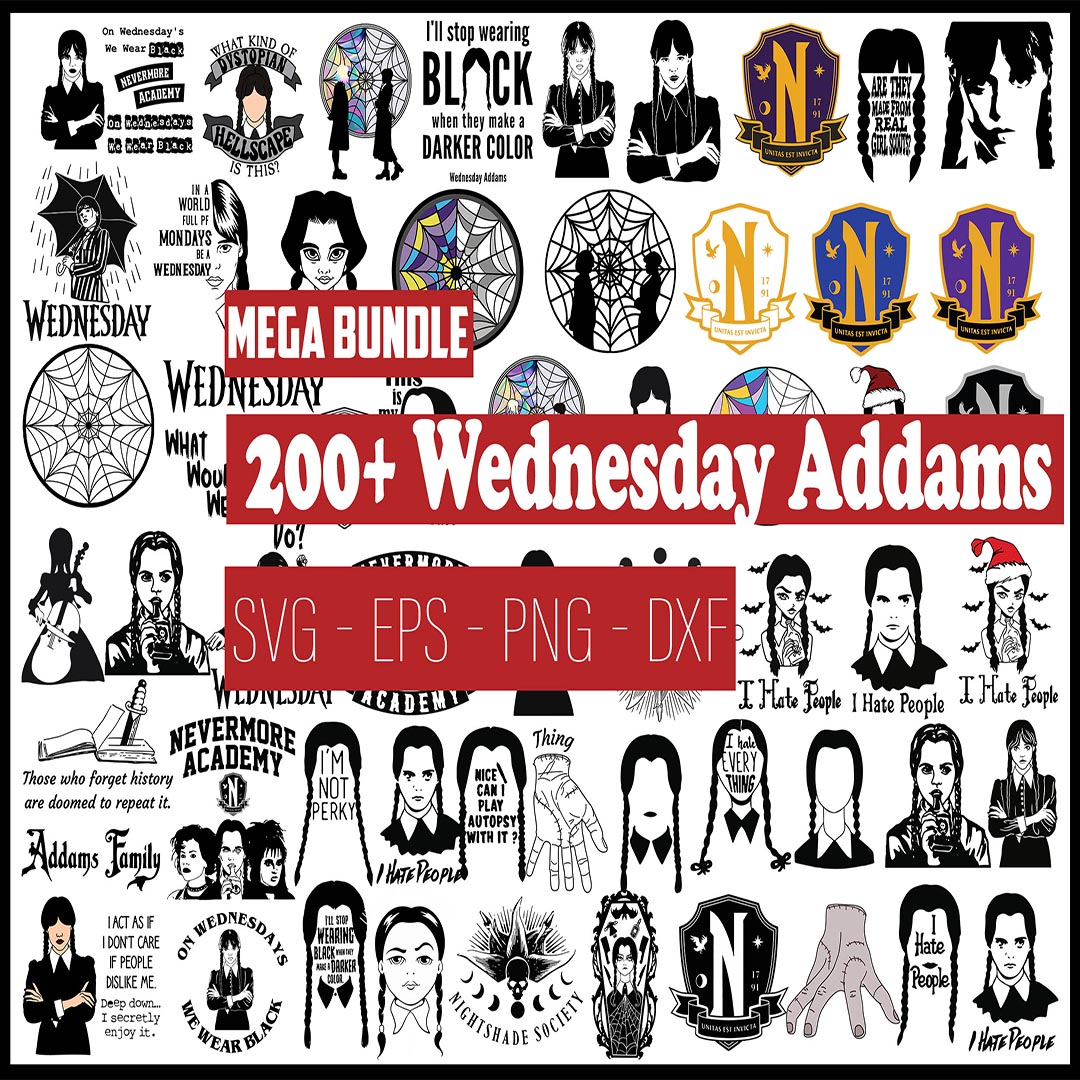 Wednesday Addams Svg, Jenna Ortega, Addams Family Svg, Instant Download ...