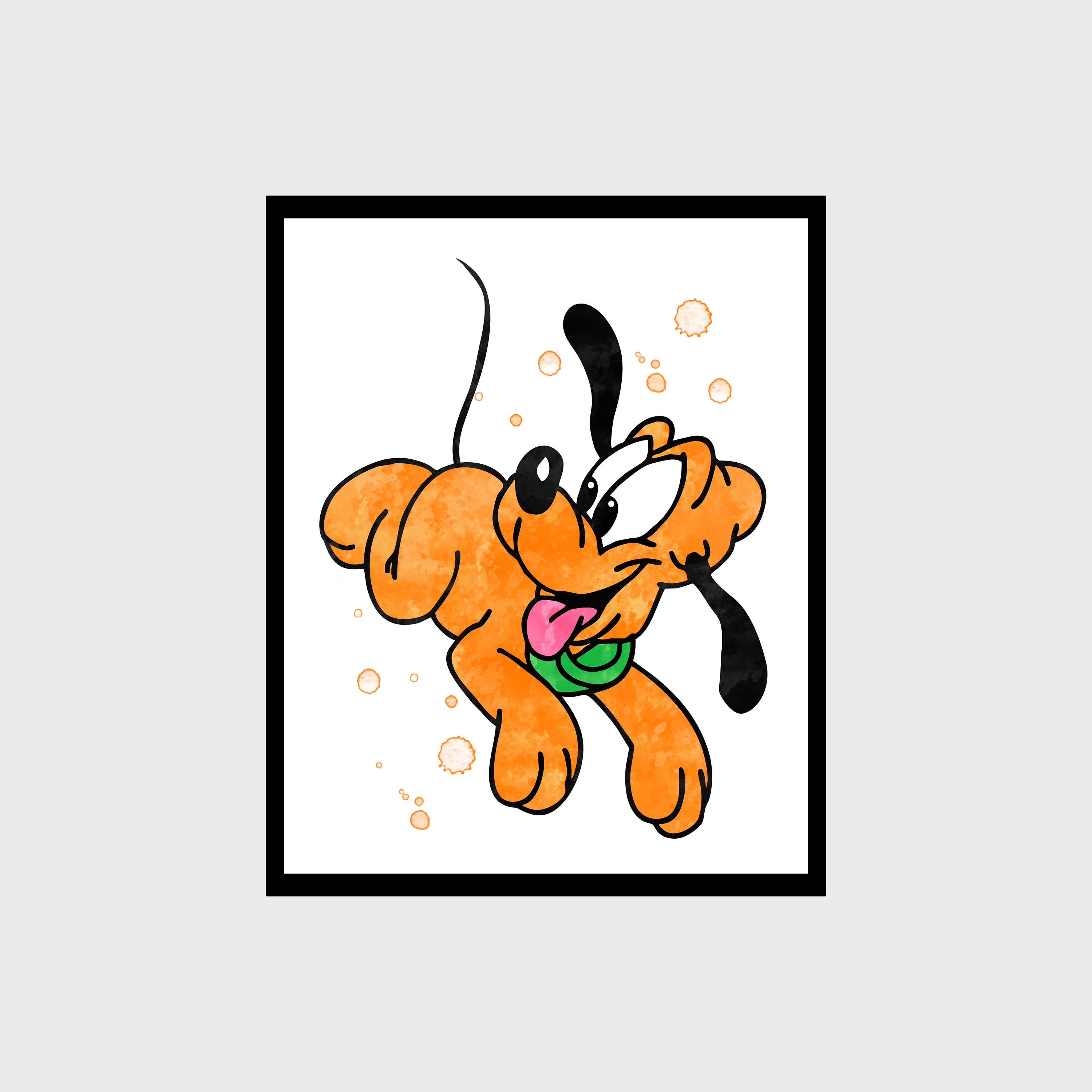 Pluto Disney Art Print Digital Files decor nursery room wate | Inspire ...