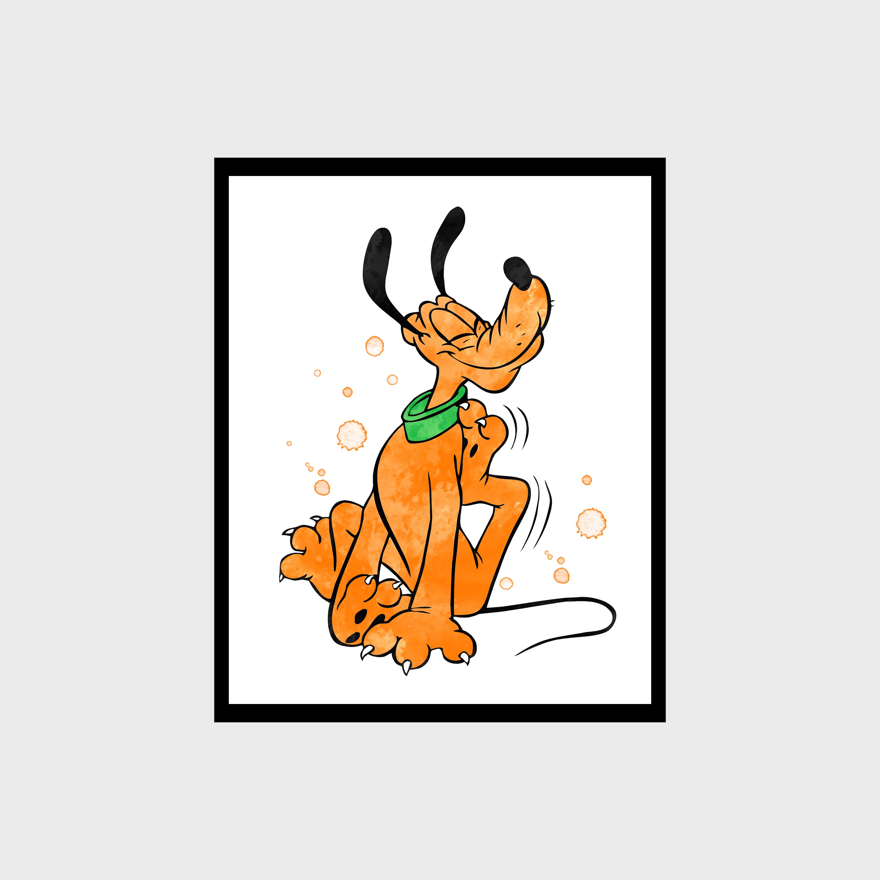 Pluto Disney Art Print Digital Files decor nursery room wate - Inspire ...