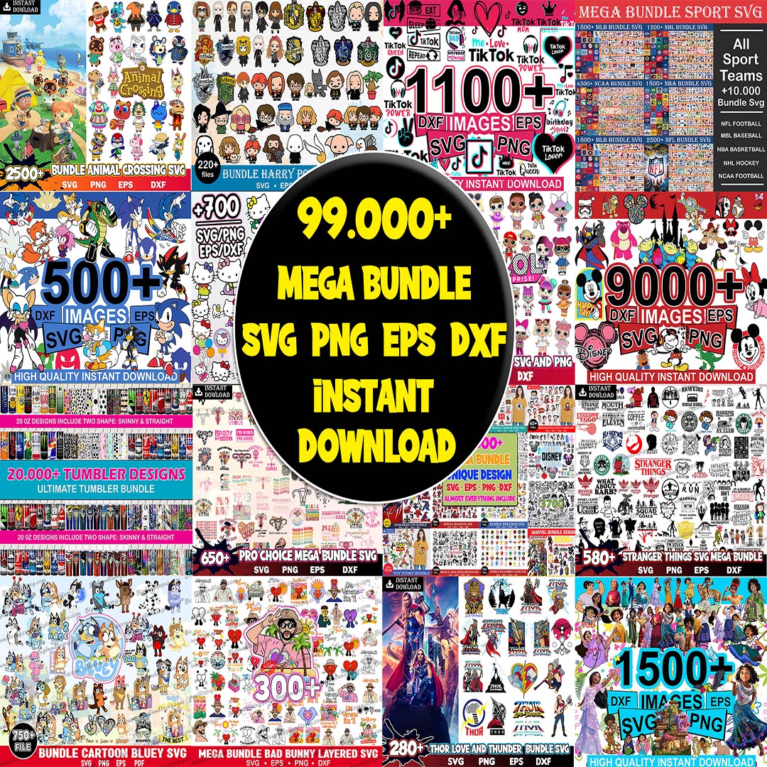 New Ultimate Giga Bundle svg, Mega bundle svg, 99.000 unique | Inspire ...