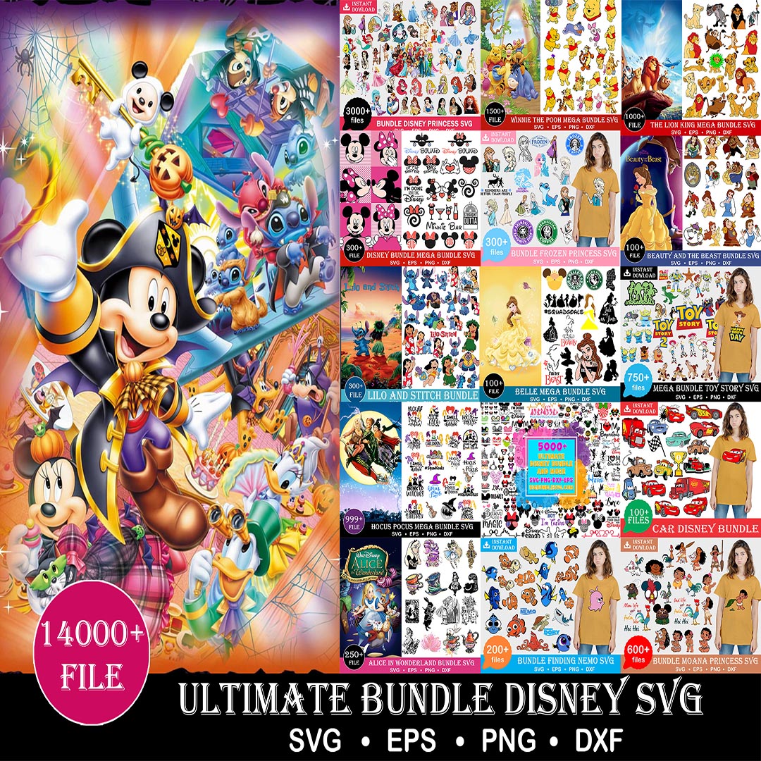 Ultimate Disney Bundle svg, Fun Disney bundle, Disney svg bu | Inspire Uplift