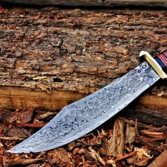 Aladdin Knife Stag Crown Handle Spartan Knife, Damascus Stee - Inspire ...