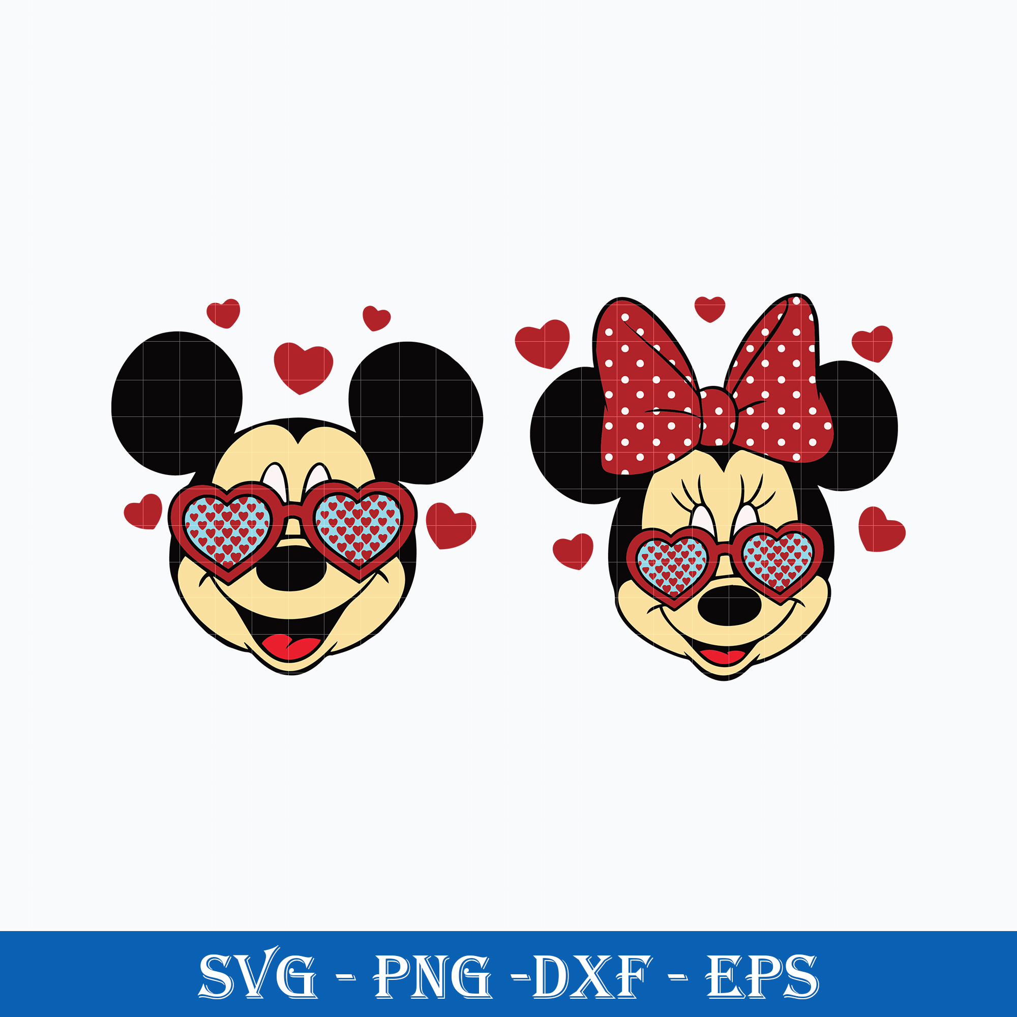 Mickey and Minne Love SVG, Mickey and Minne Valentine SVG, D | Inspire ...