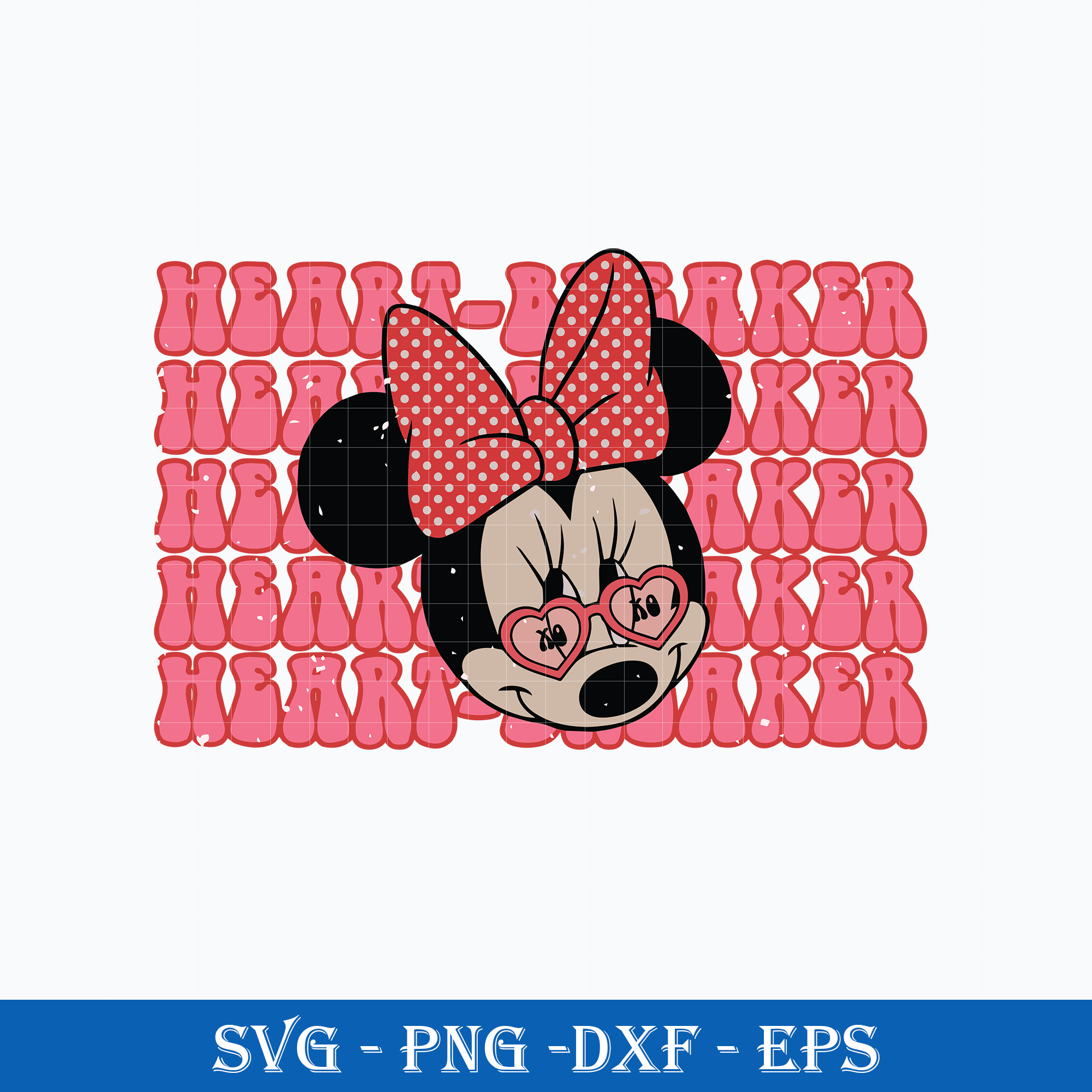 Minnie Mouse Heart Love SVG, Minnie Valentine SVG, Valentine | Inspire ...