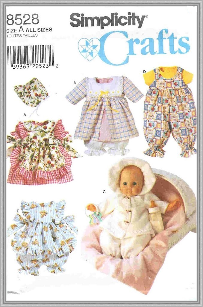 Digital - Vintage Simplicity 8528 Dolls 12" - 22" Sewing Pat | Inspire ...