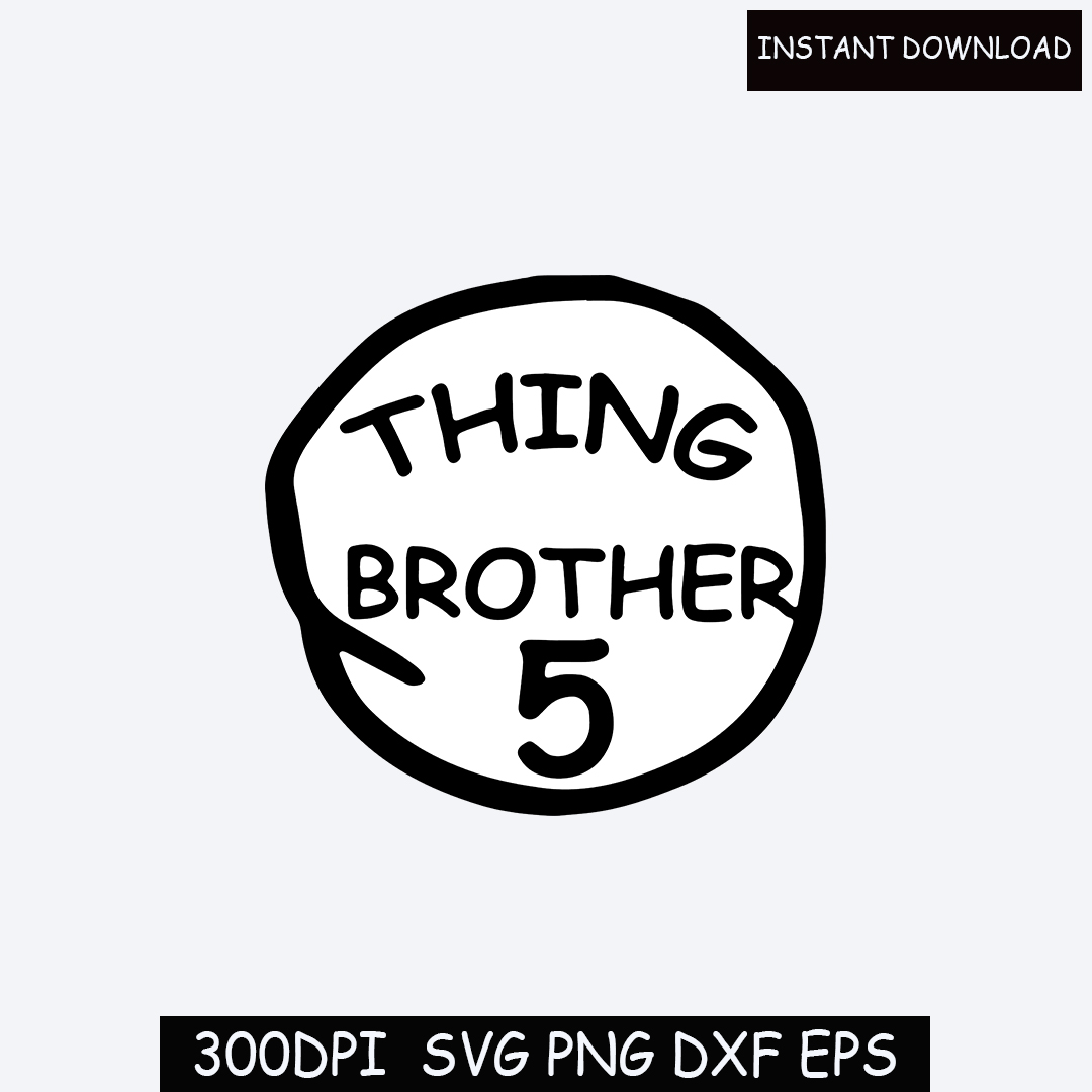 Thing Brother SVG PNG PDF, Dr Seuss Svg, Cat in the hat svg | Inspire ...