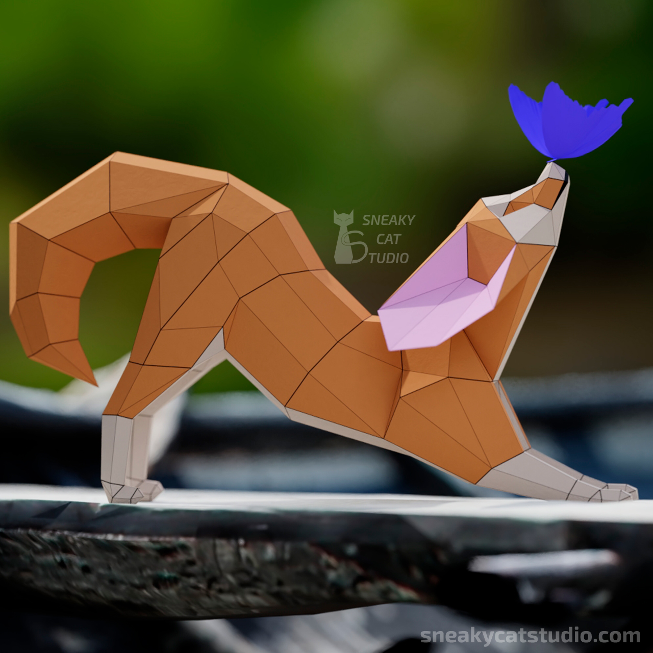 Fennec fox - 3D Papercraft template Digital pattern for prin - Inspire ...
