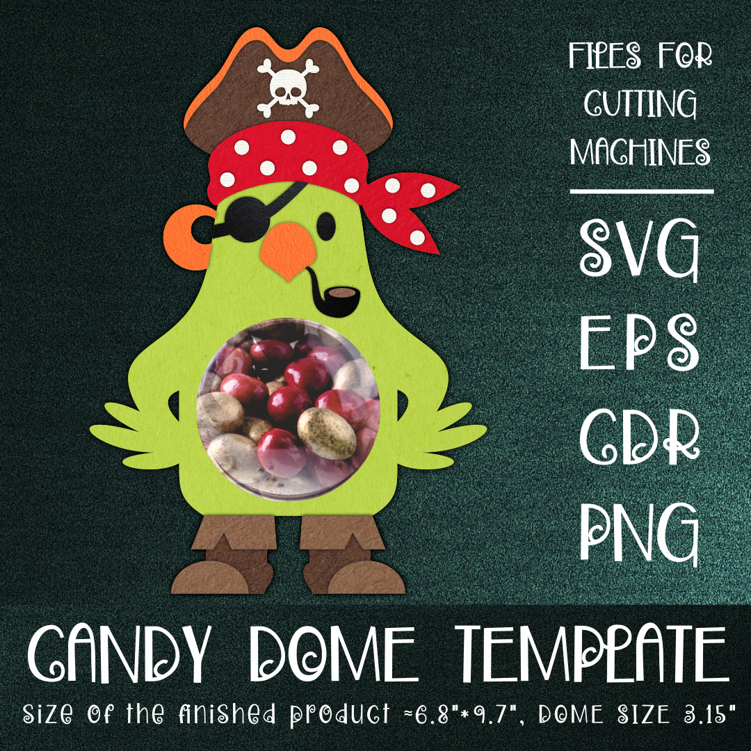 Pirate Parrot Candy Dome | Paper Craft Template | Inspire Uplift