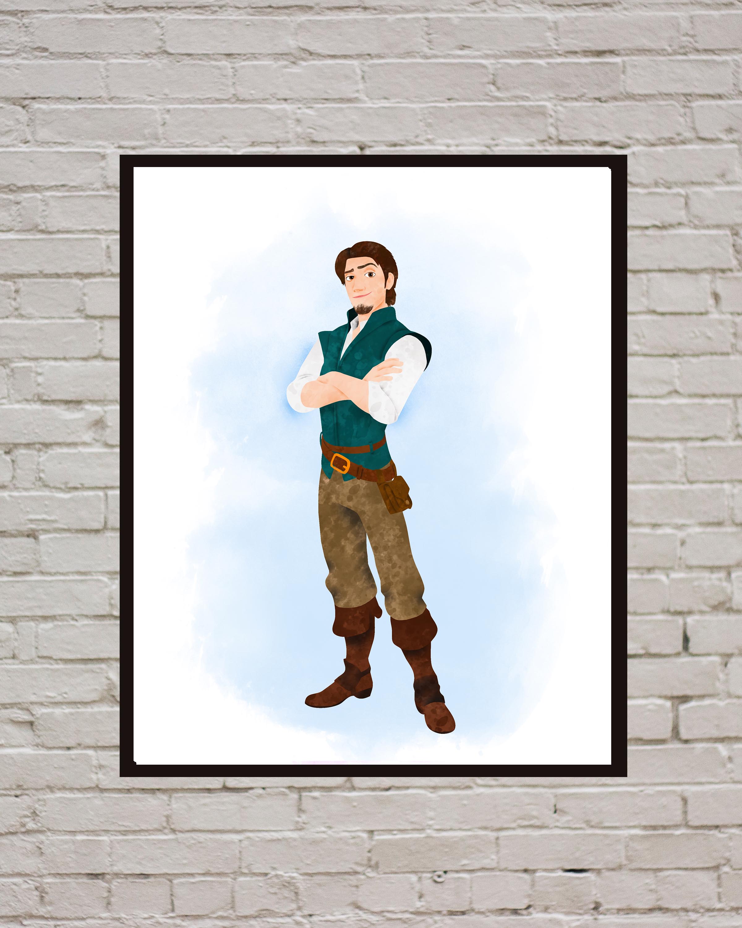 Flynn Rider Tangled Rapunzel Disney Art Print Digital Files | Inspire ...
