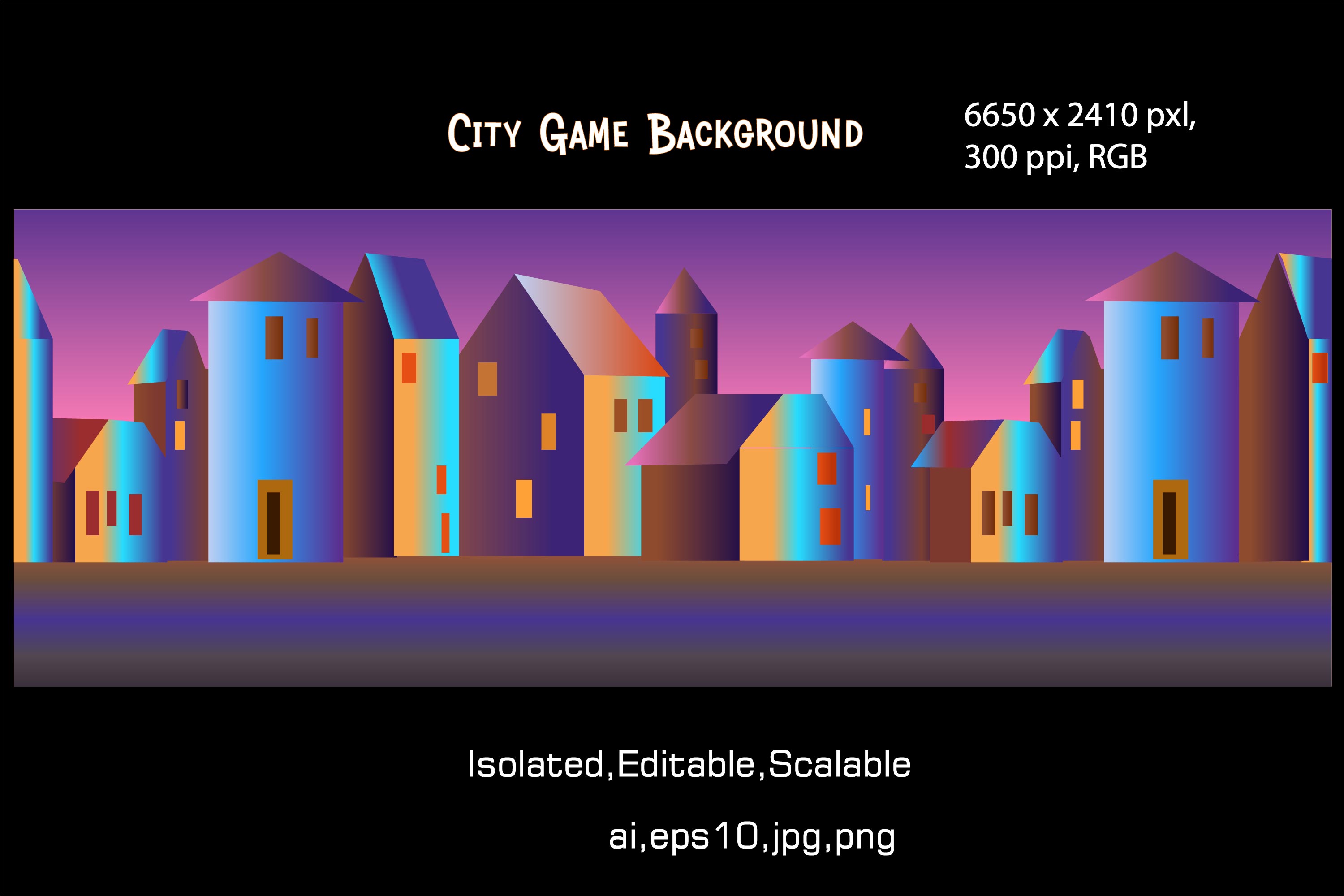 City View Panorama Game Background Vector | Inspire Uplift