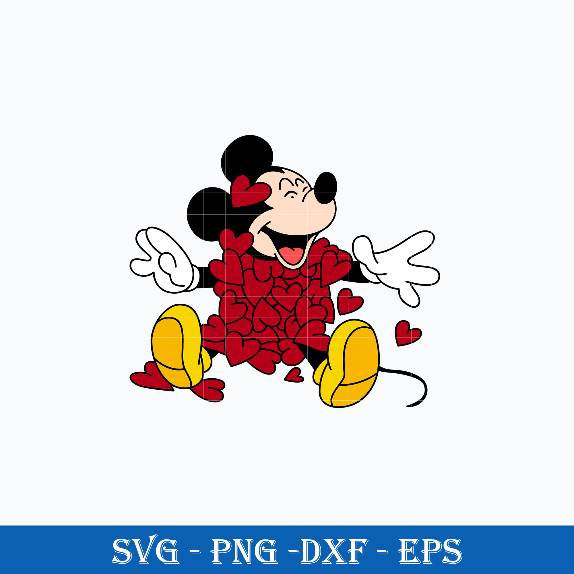 Mikey Mouse Heart SVG, Mickey Valentine SVG, Disney Valenti | Inspire ...