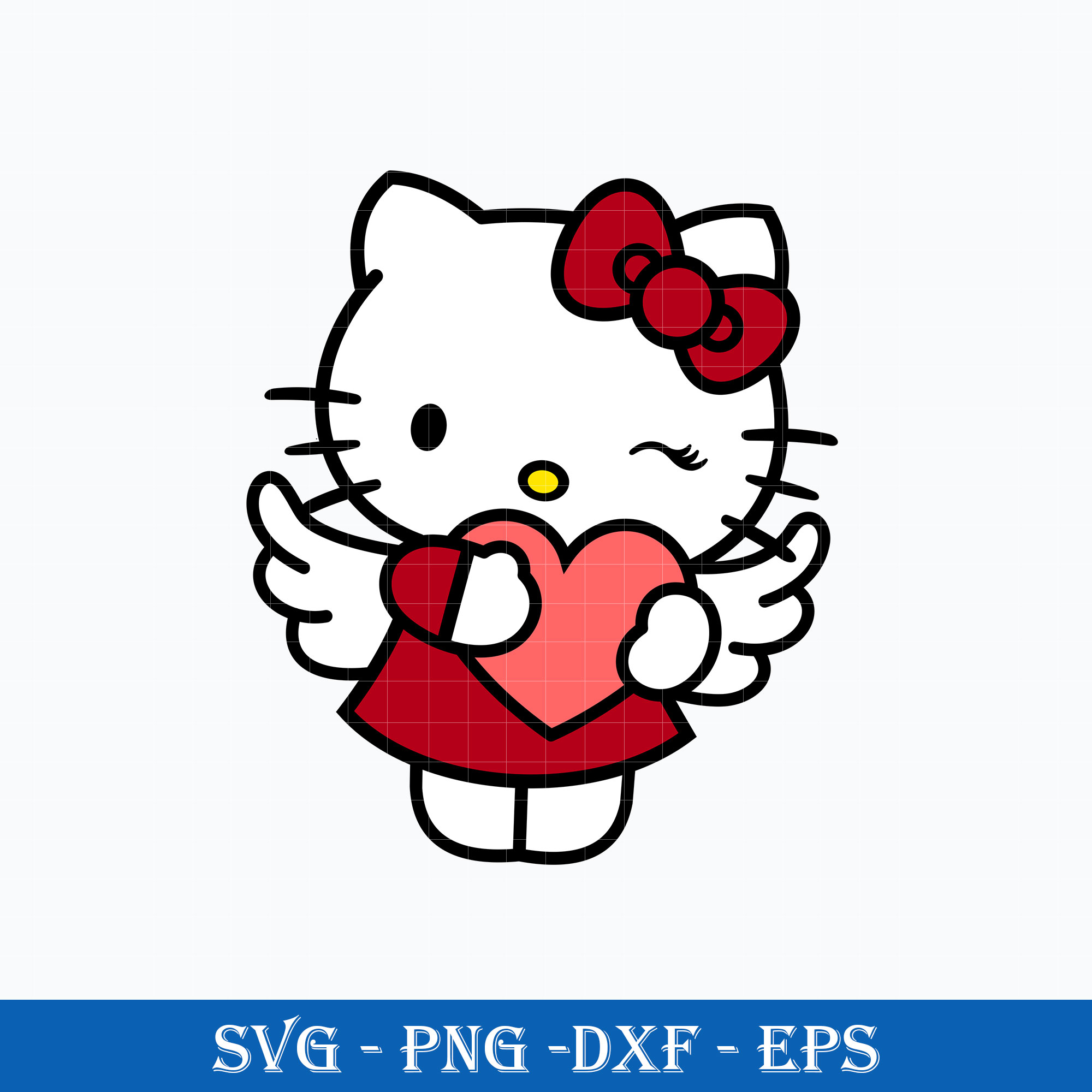 Hello Kiity Cupid SVG, Kitty Valentine SVG, Hello Kitty SVG | Inspire ...