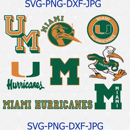 Miami Hurricanes Svg, Miami Hurricanes Svg Bundle,Miami Hurr - Inspire ...