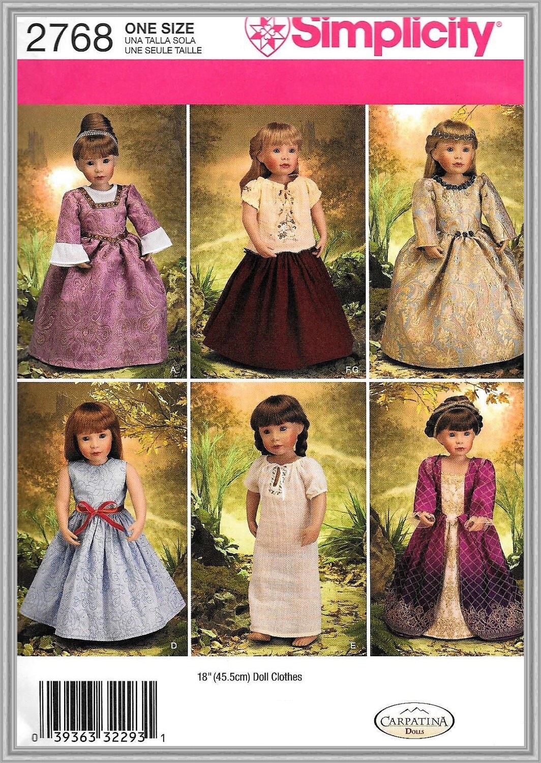 Digital - Vintage Simplicity 2768 Dolls 18" Sewing Pattern - | Inspire ...